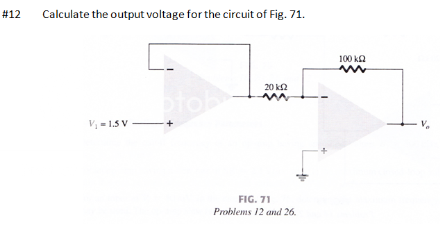 Solved Calculate the output voltage for the circuit of Fig. | Chegg.com